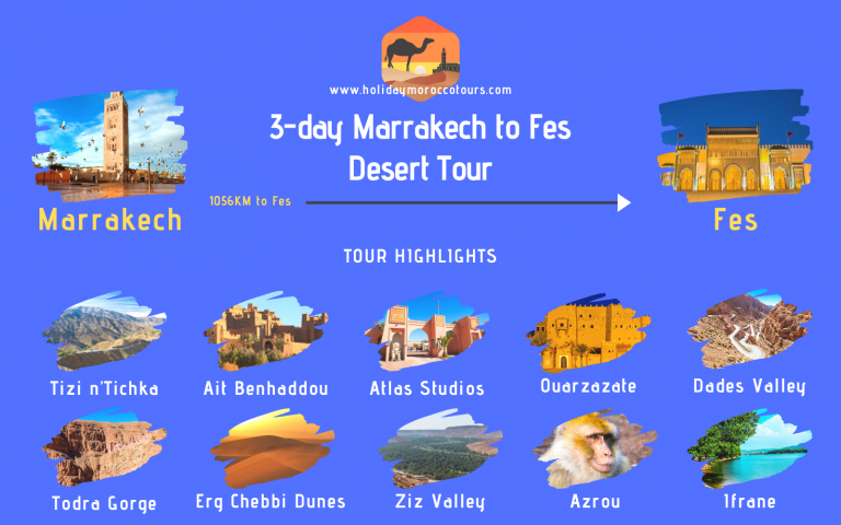 The Best Marrakech to Fes desert tours - Holiday Morocco Tours